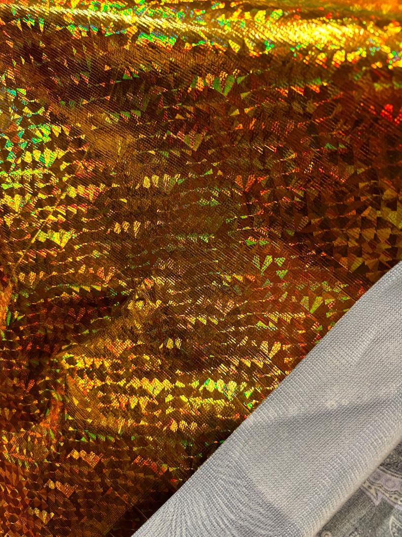 NEW High Class Designer Multi Colour Gold Colour Foil Fabric Material ...
