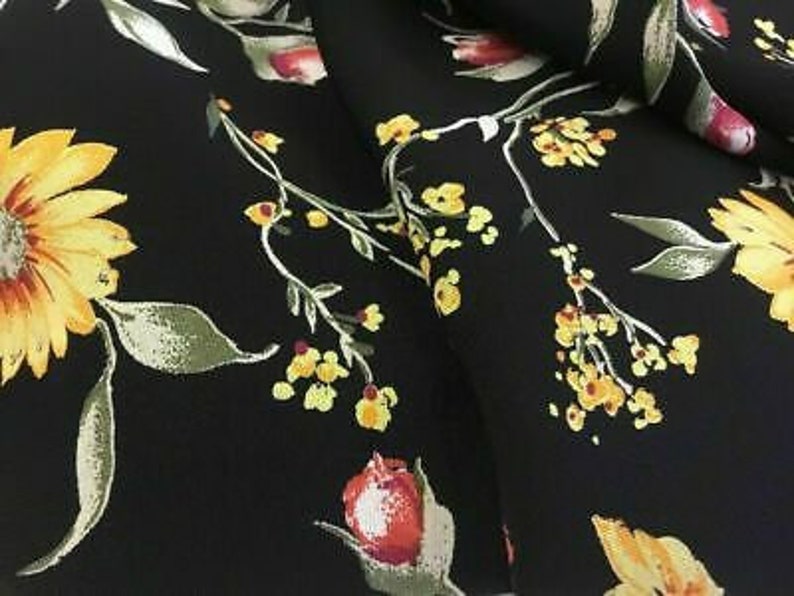 NEW Beautiful Designer German Viscose Floral Print Fabric - Etsy