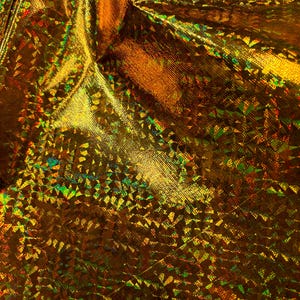 NEW High Class Designer Multi Colour Gold Colour Foil Fabric Material ...