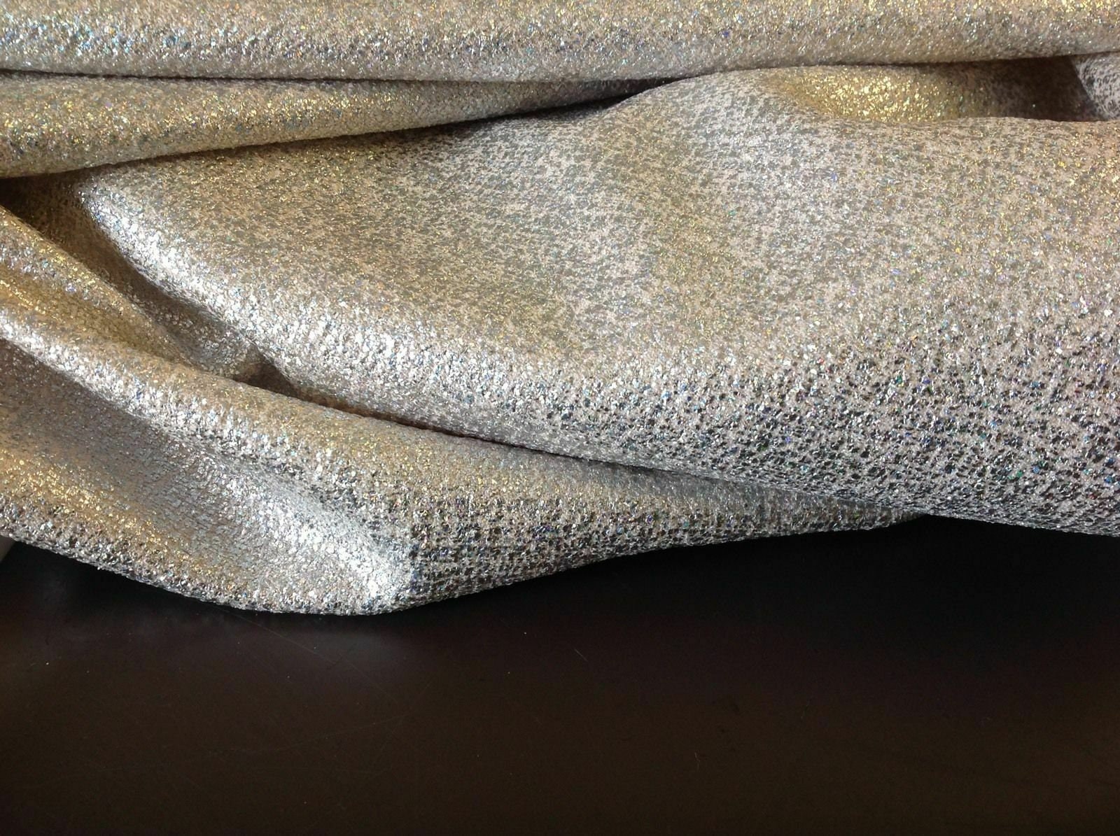 NEW Designer Multi Lurex Stretch Crepe Luxury Fabric 60" 151 Cm Beige ...