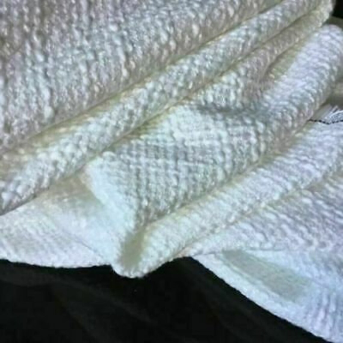 NEW Designer White Colour Wool Boucle Fabric 60 153 Cm - Etsy