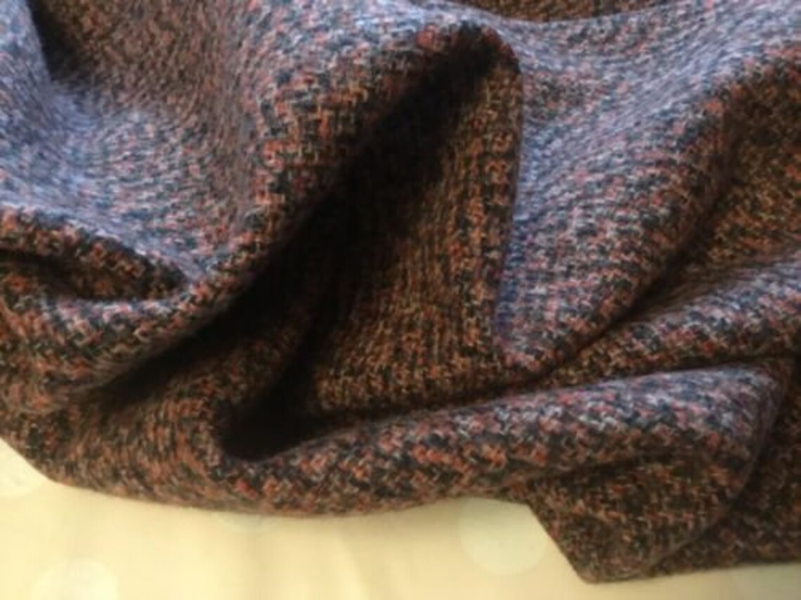 New Multi Colour Wool Boucle Fabric 60" 153cm Material Garment Cloth ...
