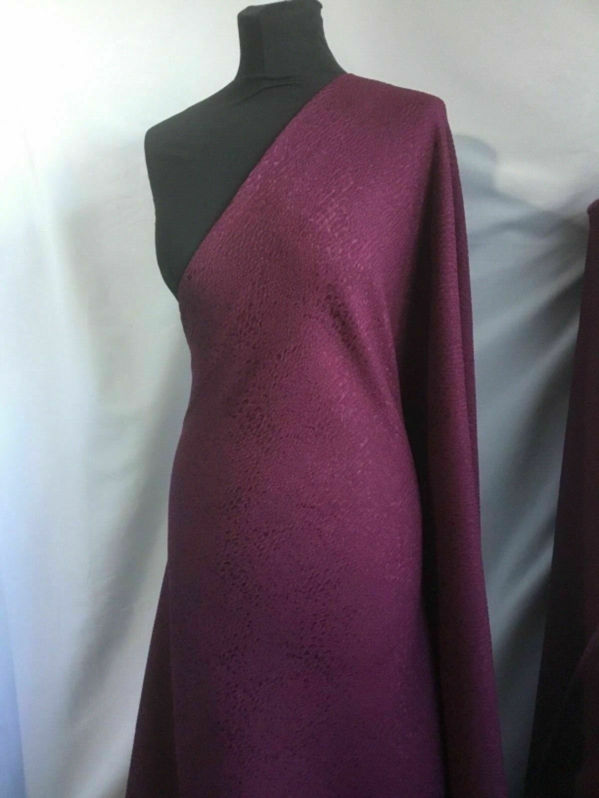 New High Class Designer Plum Heavy Jacquard Brocade Shiny Cloque Fabric ...