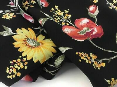 NEW Beautiful Designer German Viscose Floral Print Fabric - Etsy