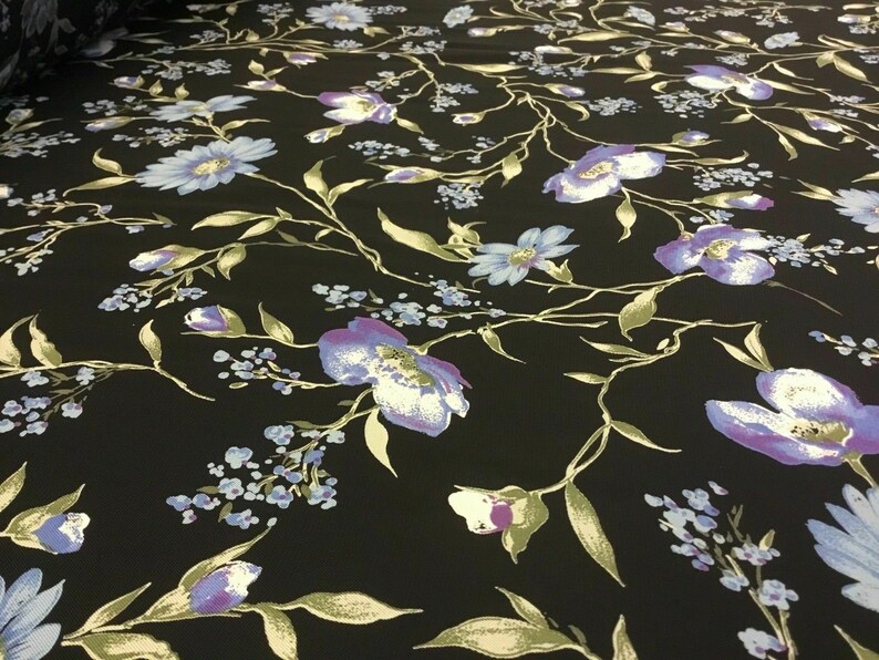 NEW Beautiful Designer German Viscose Floral Print Fabric - Etsy UK