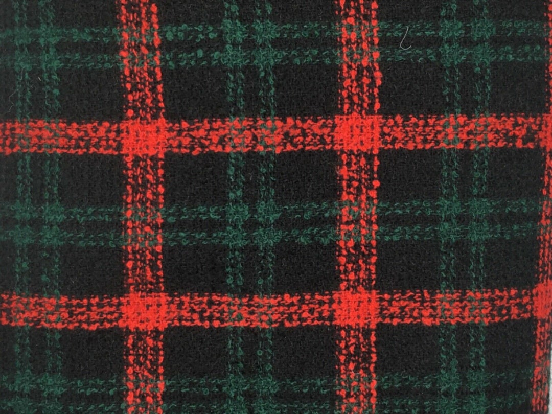 NEW Italian Designer Check Wool Boucle Fabric - Etsy