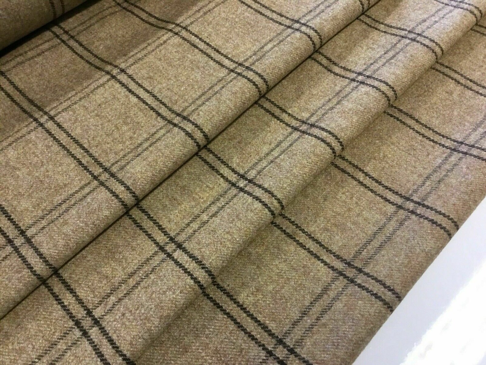 NEW Beautiful Italian Superior Wool Check Fabric 61 154 Cm Cloth Suit ...