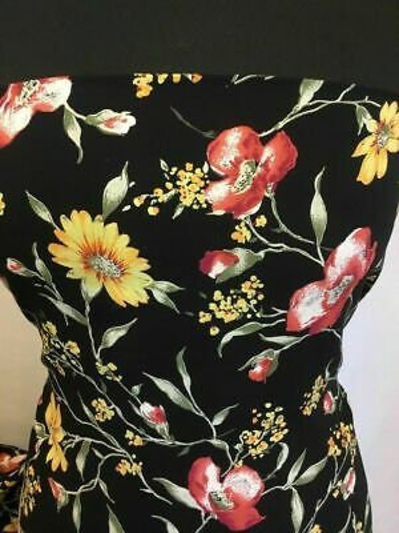 NEW Beautiful Designer German Viscose Floral Print Fabric - Etsy