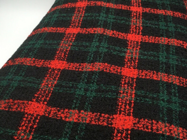 NEW Italian Designer Check Wool Boucle Fabric - Etsy