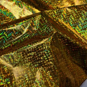 NEW High Class Designer Multi Colour Gold Colour Foil Fabric Material ...