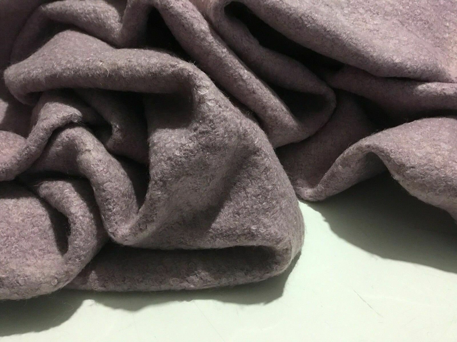 New Gorgeous High Class Designer Lilac Wool Boucle Fabric 56" 144 Cm ...