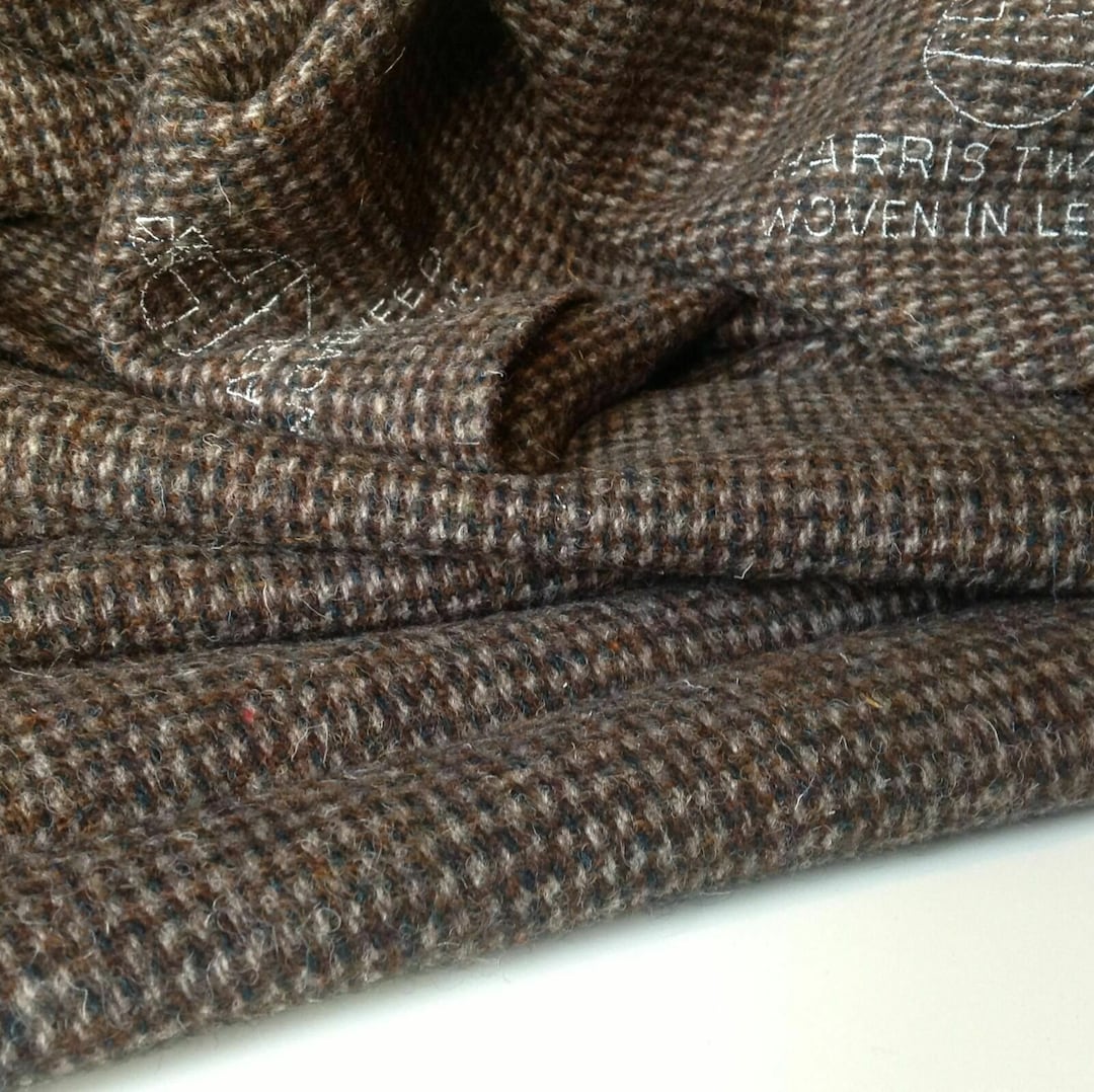 Hand Woven Harris Tweed Heavy Wool High Class Fabric 29"74cm (1c ...