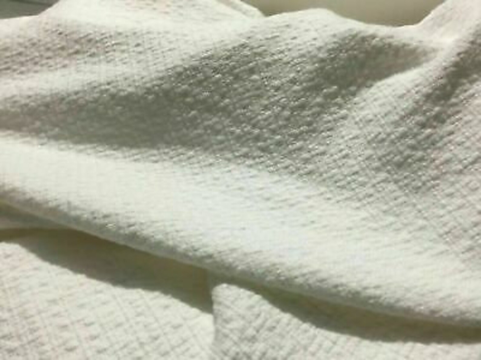 NEW Designer Ivory Colour Cotton Stretch Boucle Fabric Seen on - Etsy UK