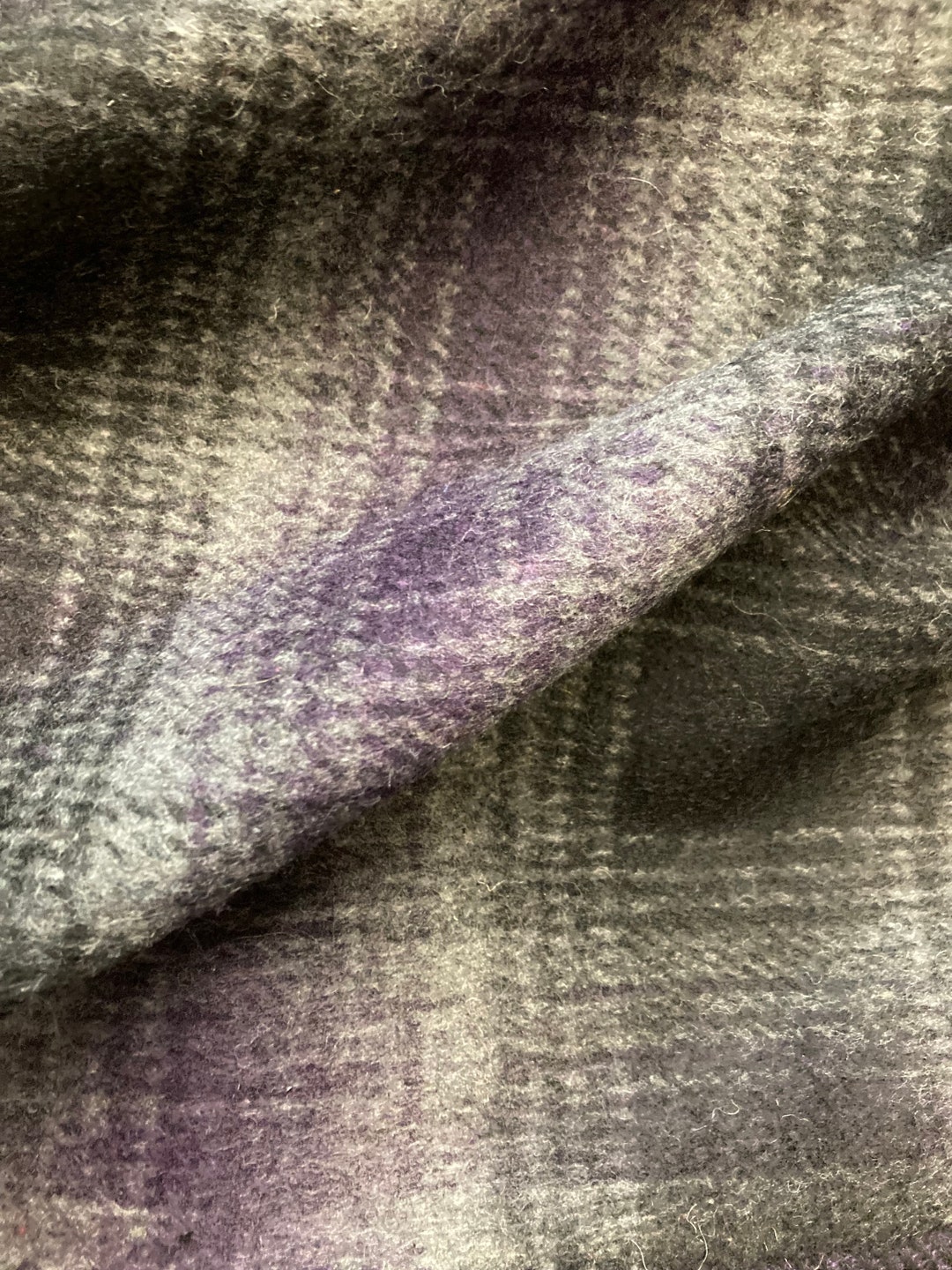 NEW Check 100% Wool Fabric Cloth Material Garment Reversible Check - Etsy
