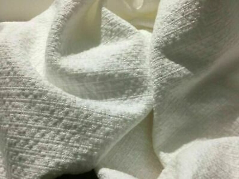 NEW Designer Ivory Colour Cotton Stretch Boucle Fabric Seen on - Etsy UK