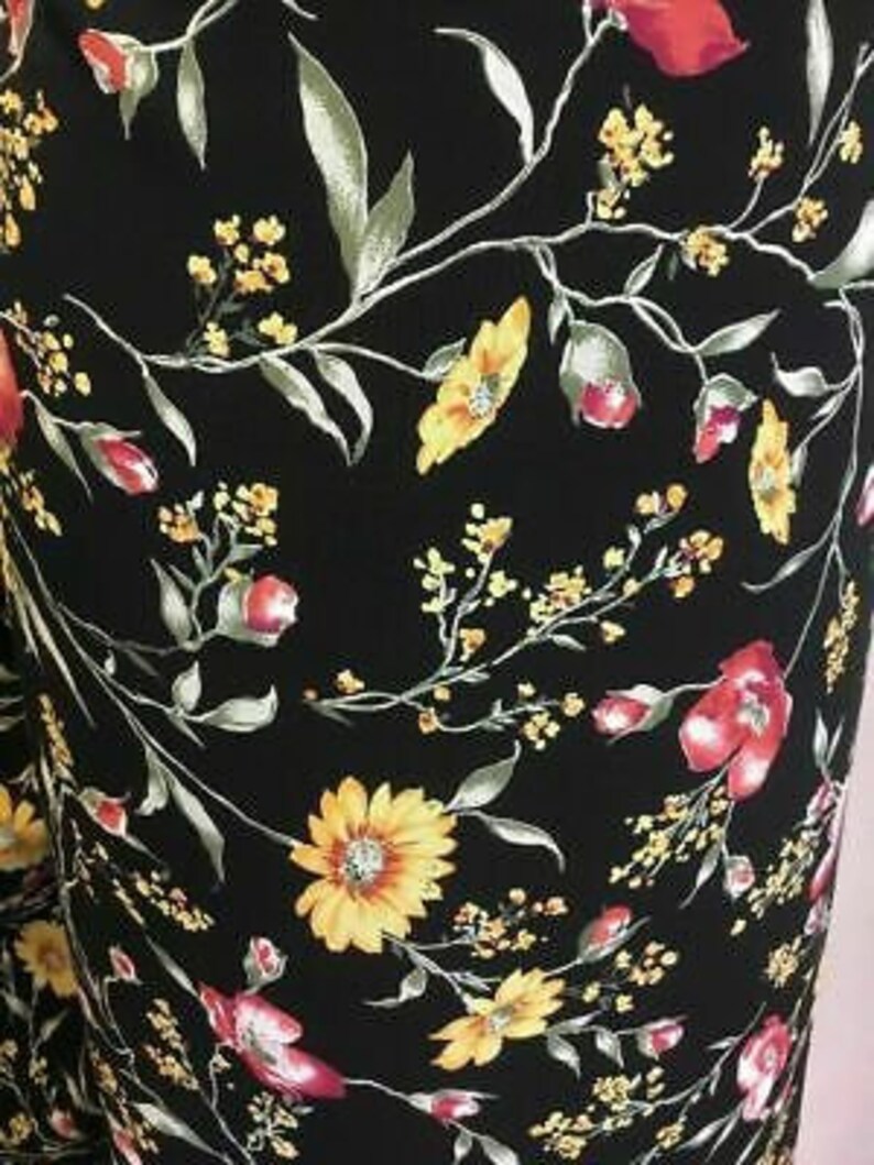 NEW Beautiful Designer German Viscose Floral Print Fabric - Etsy