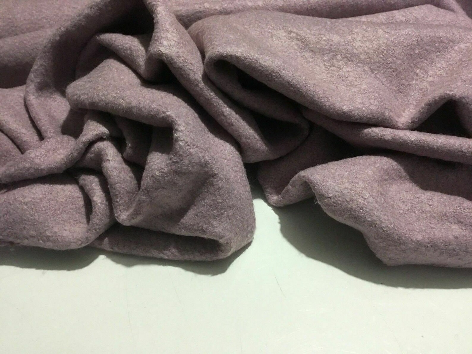 New Gorgeous High Class Designer Lilac Wool Boucle Fabric 56" 144 Cm ...
