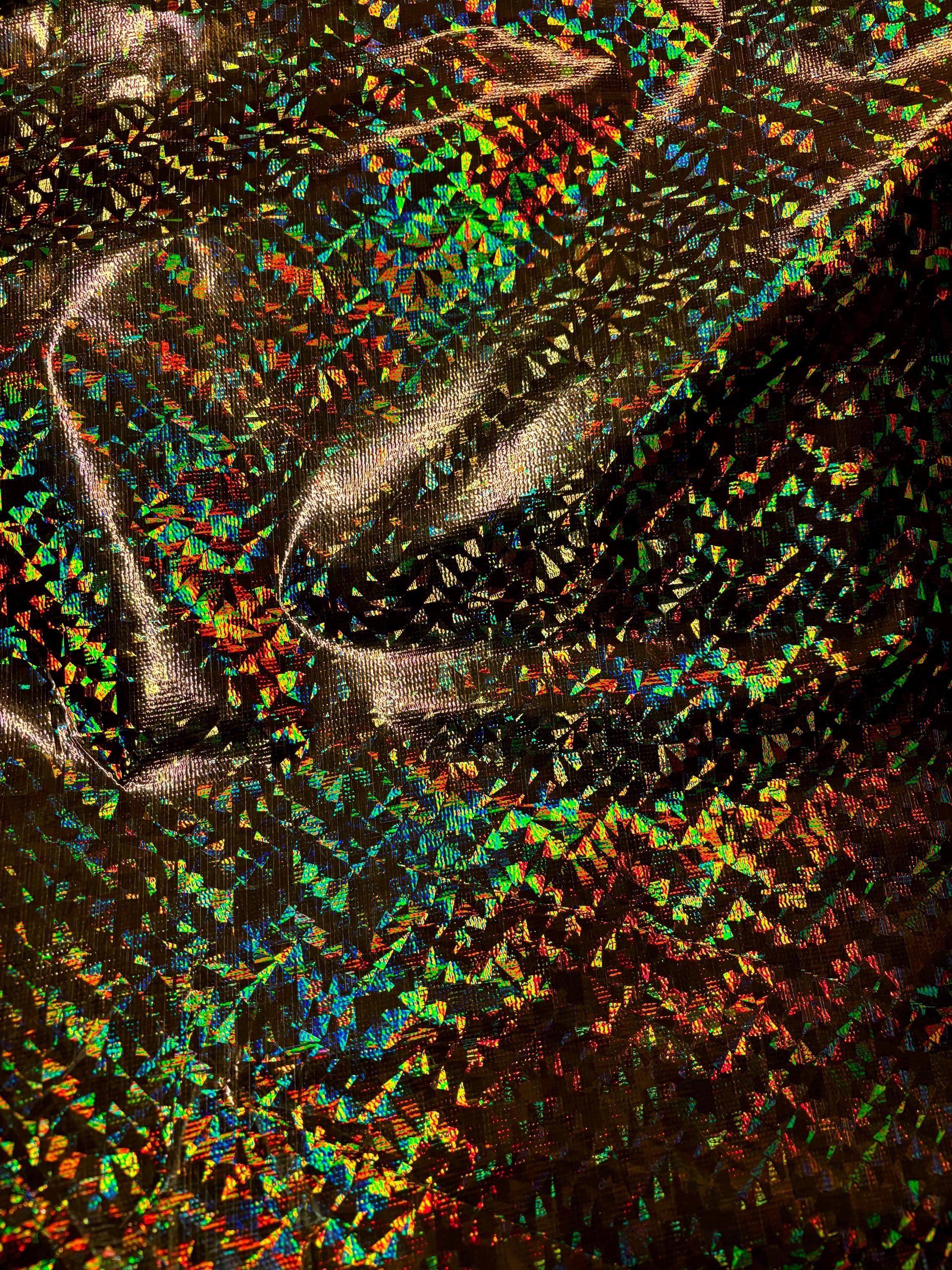 NEW High Class Designer Multi Colour Gold Colour Foil Fabric Material ...