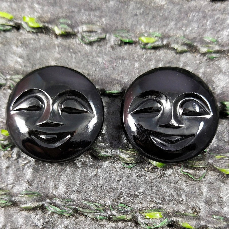 Carved Moon Face - Etsy