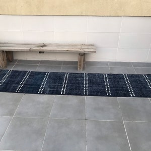 Blue Striped Rug,99x21feet,blue Rug,303x63cm,blue Runner Rug,2x10runner ...