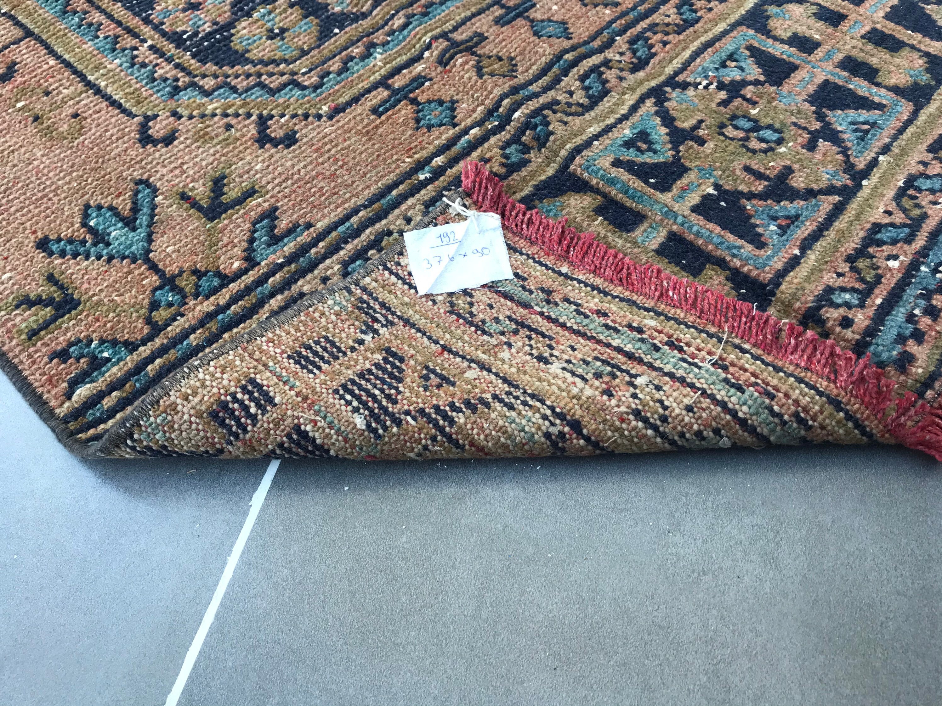 Traditional Runner Rug,12x3x2'9feet,vintage Oushak Rug(376x90)cm,runner ...