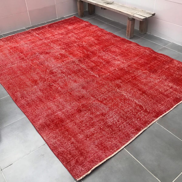 Red Rug - Etsy
