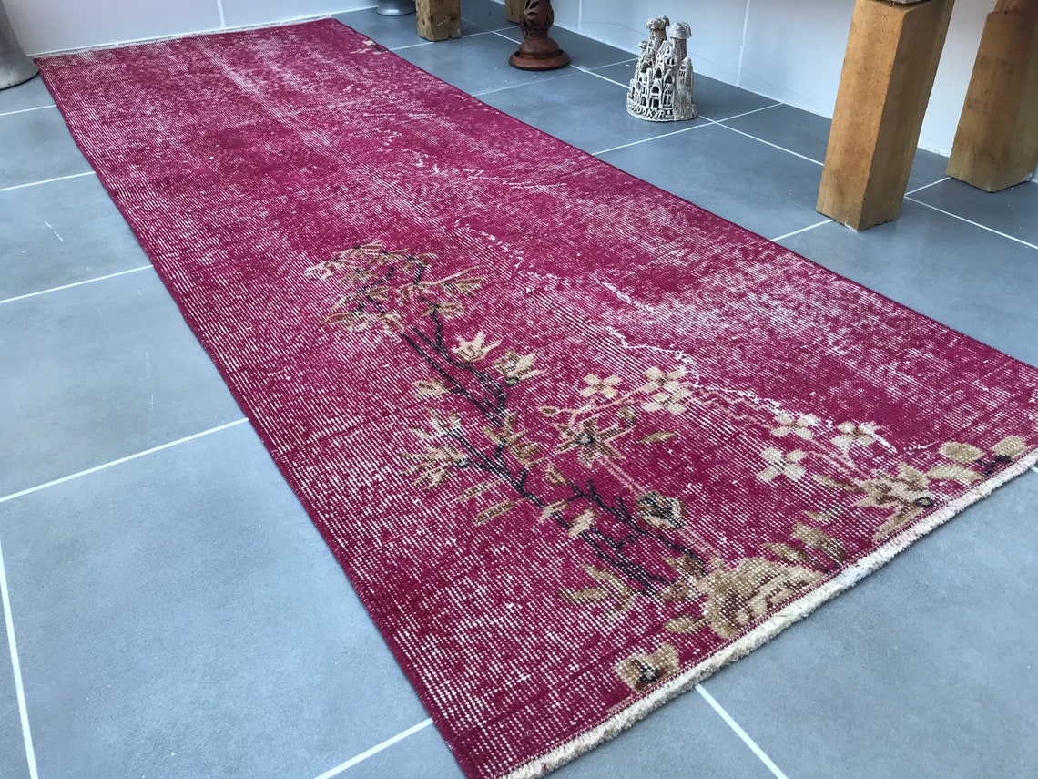 7.4x2.6feethandwoven Pink Hallway Rugalair Runner - Etsy