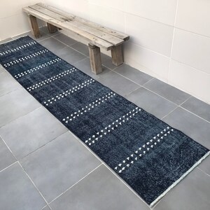 Blue Striped Rug,99x21feet,blue Rug,303x63cm,blue Runner Rug,2x10runner ...