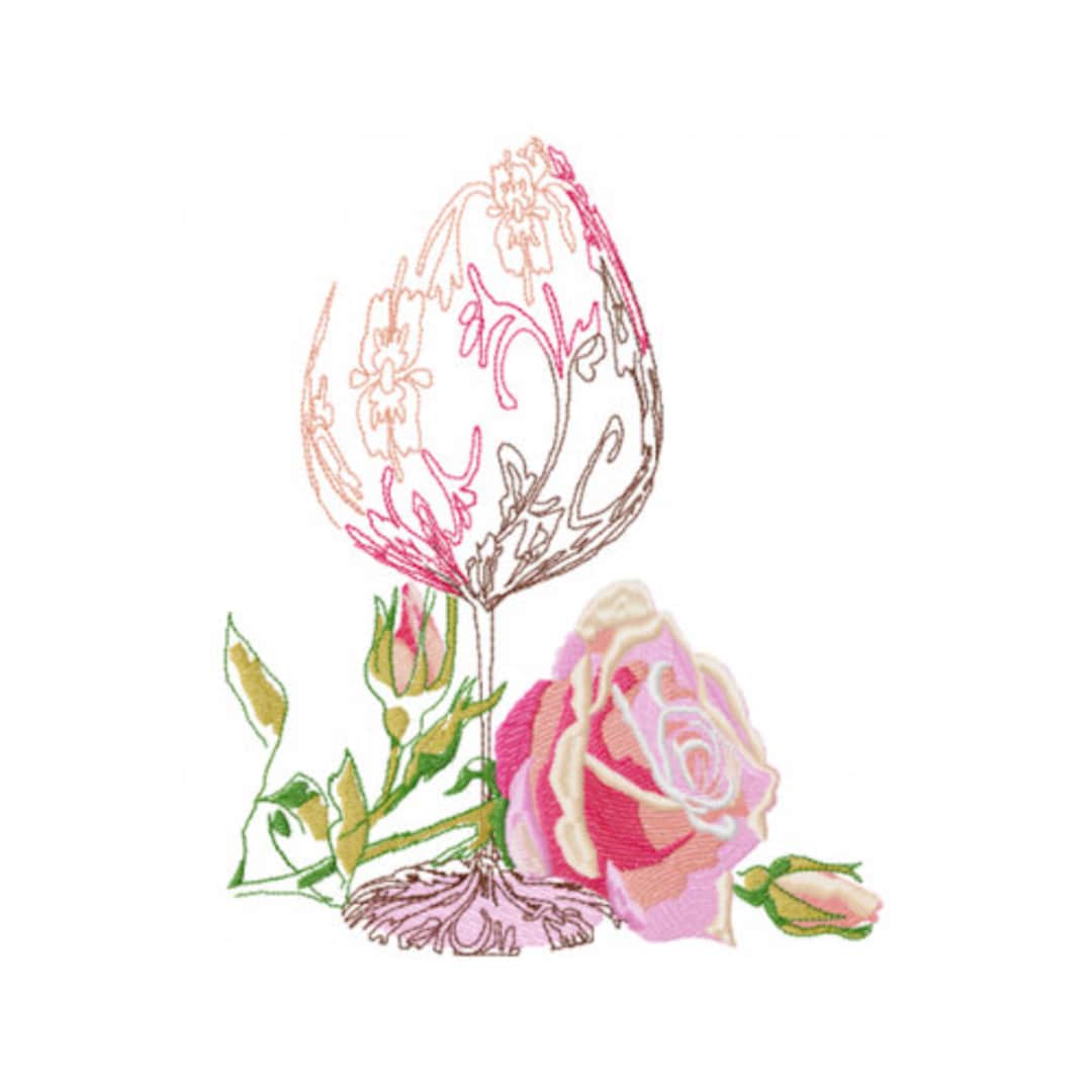 Flower Embroidery Design , Pes Pec Dst Hus Format - Etsy