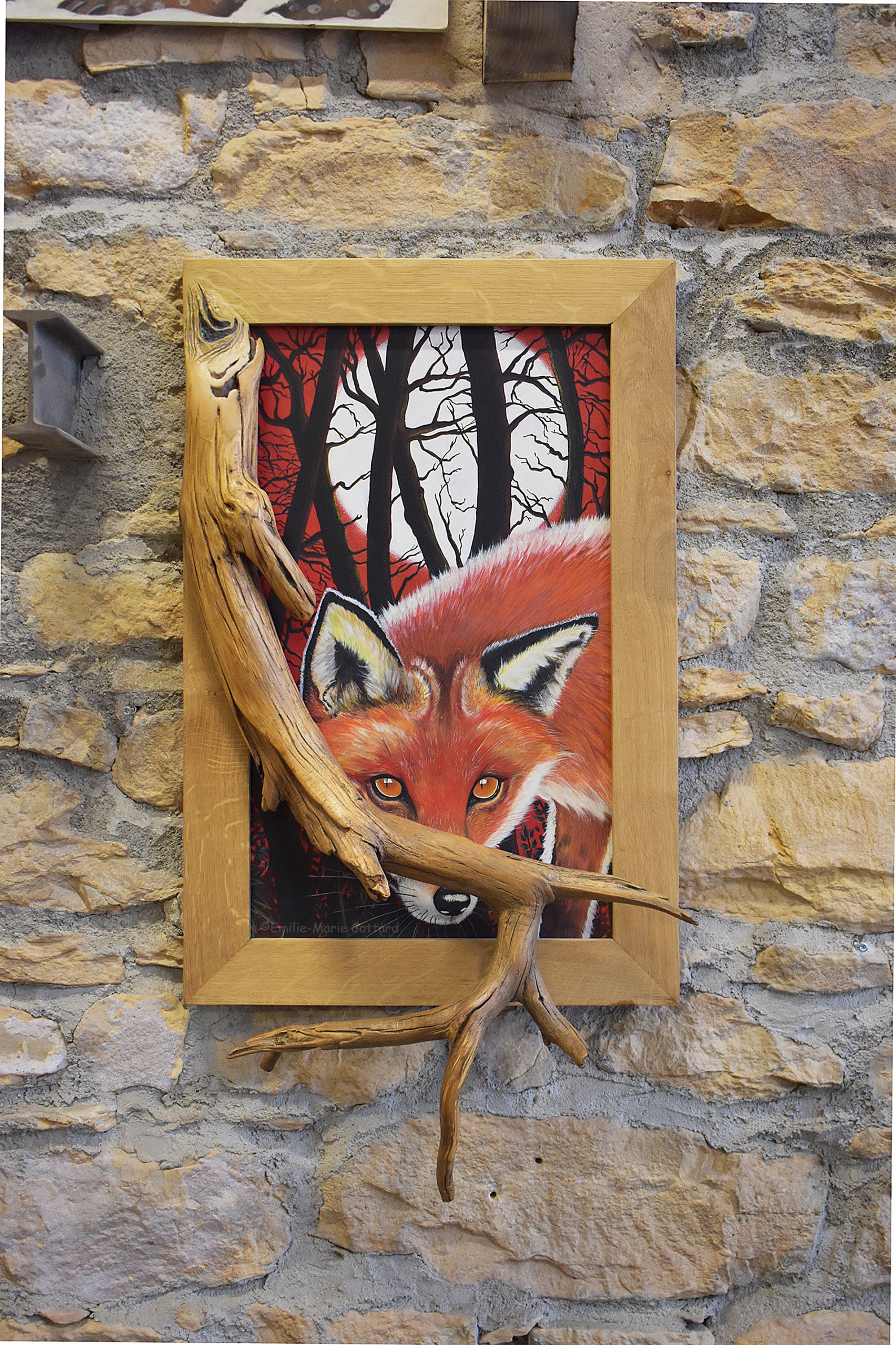 Fox Fantastic Wood Sculpture Fusion Frame Lesldelili Handmade - Etsy