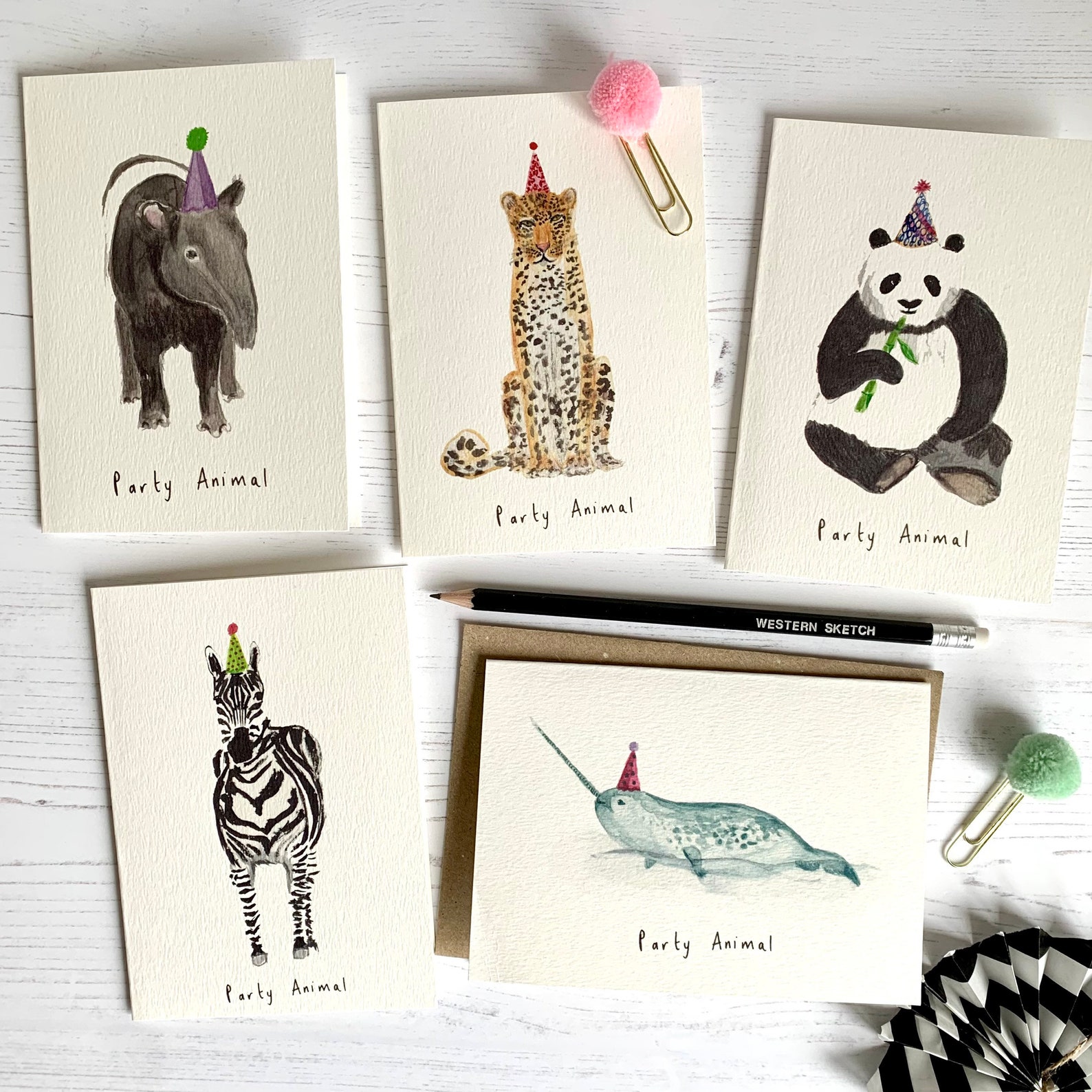 Party Tapir Card Tapir Birthday Card - Etsy UK