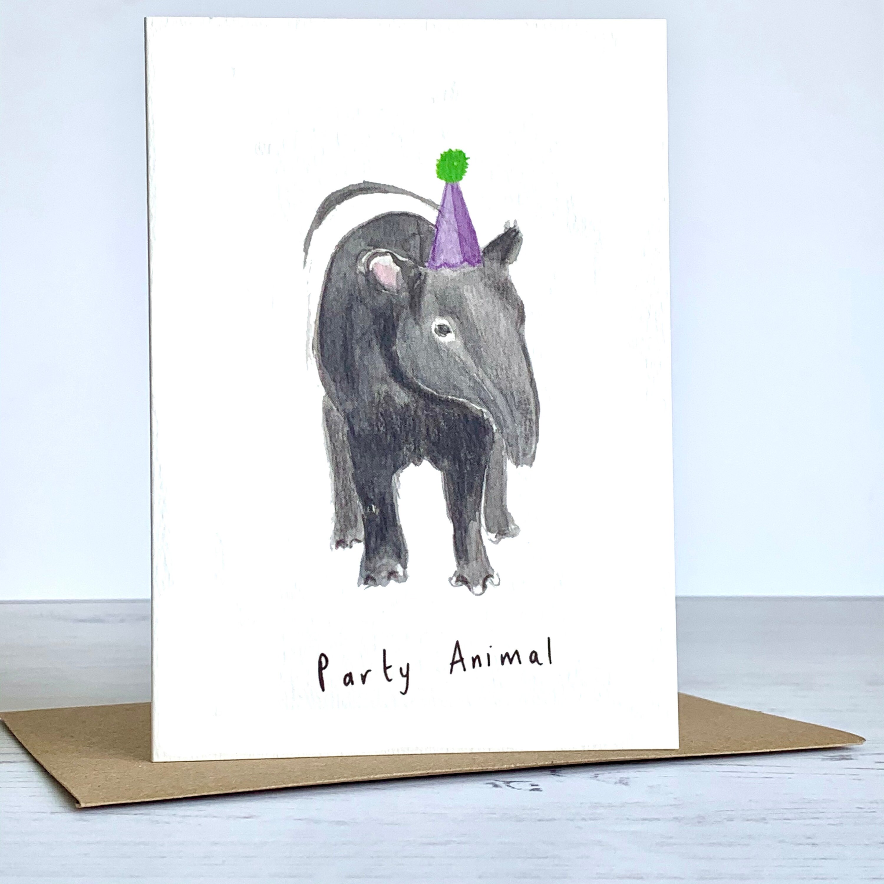 Party Tapir Card Tapir Birthday Card - Etsy UK