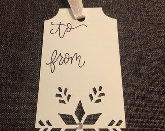 Snowflake gift tag | Etsy