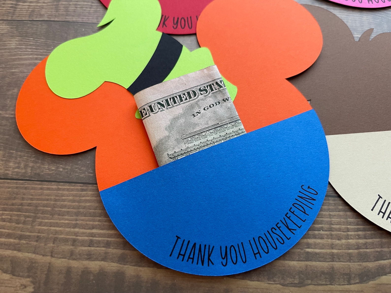 Mousekeeping Tip Envelopes; Mousekeeping Card; Housekeeping Card ...