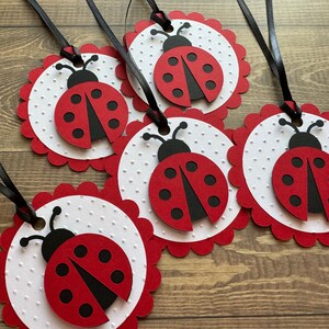 Ladybug Thank You Tags; Ladybug Party Tags - Etsy