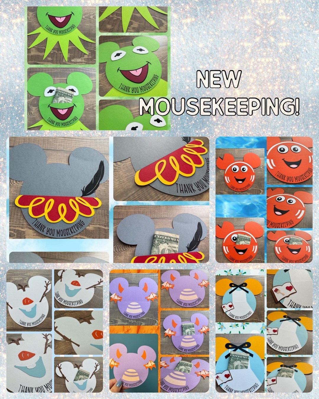 Mousekeeping Envelopes Mousekeeping Cards Housekeeping Tips - Etsy