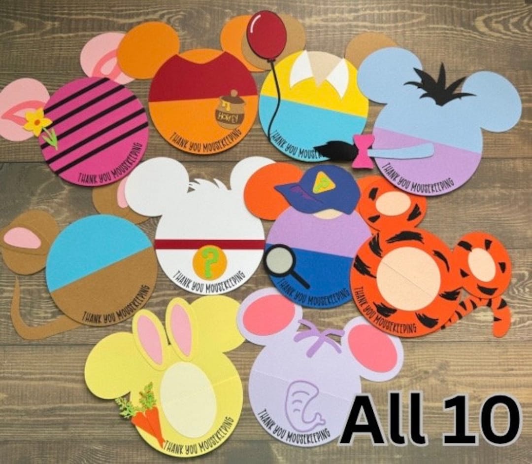 Mousekeeping Tip Envelopes; Mousekeeping Card; Housekeeping Card ...