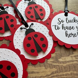 Ladybug Thank You Tags; Ladybug Party Tags - Etsy