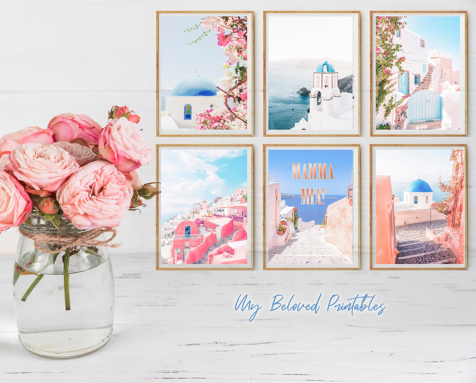 College Dorm Decor Mamma Mia Set of 9 Santorini Girl Room - Etsy