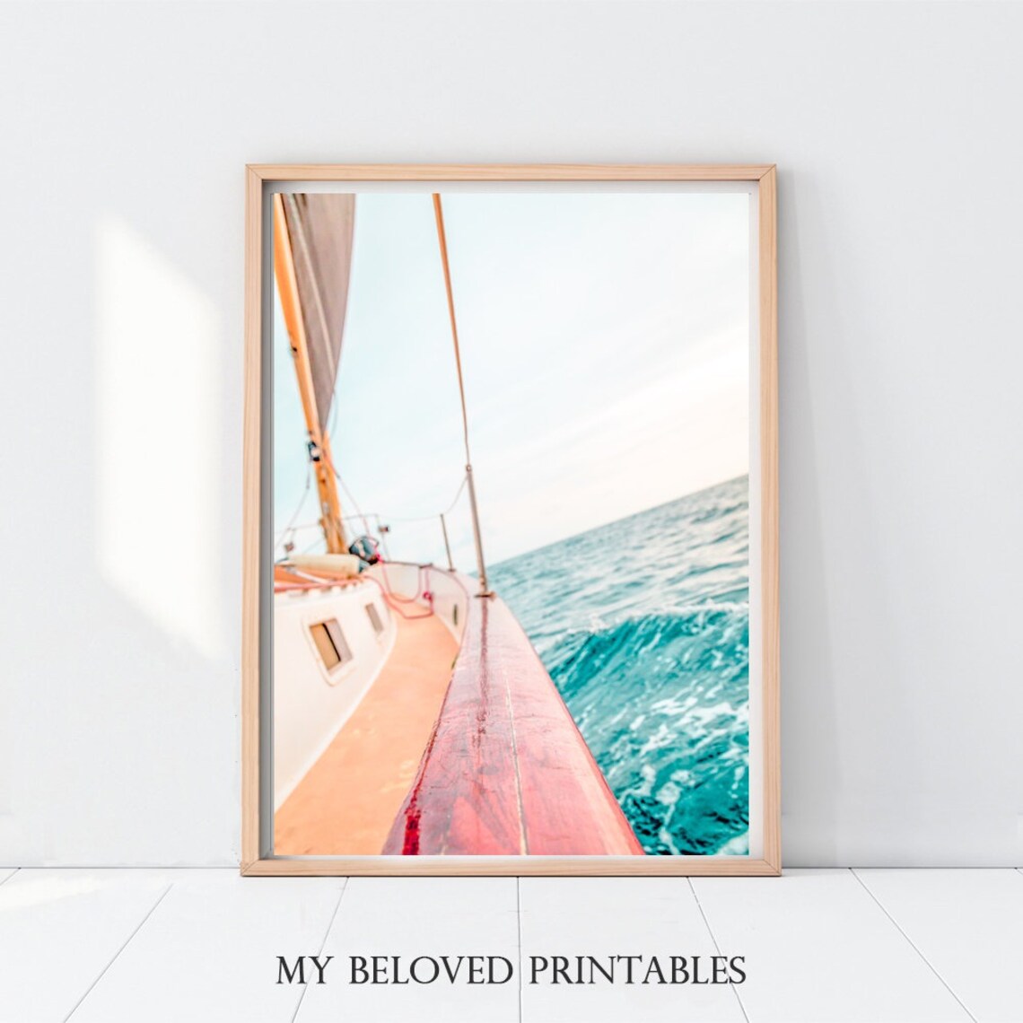 Sailing Boat Travel Print College Dorm Decor Mamma Mia Greece Nautical ...
