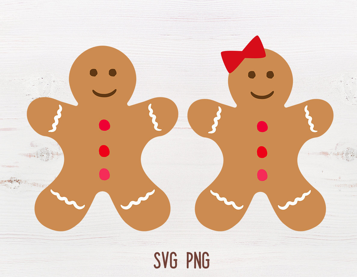 Gingerbread SVG Mr and Mrs Gingerbread SVG Gingerbread Face SVG ...