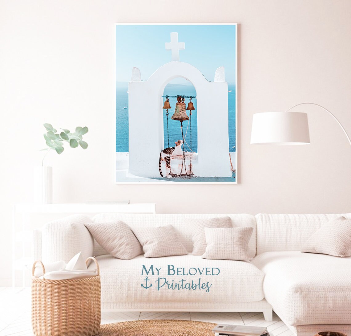 Mamma Mia Cubicle Decor College Dorm Santorini Greek Island Minimalist ...