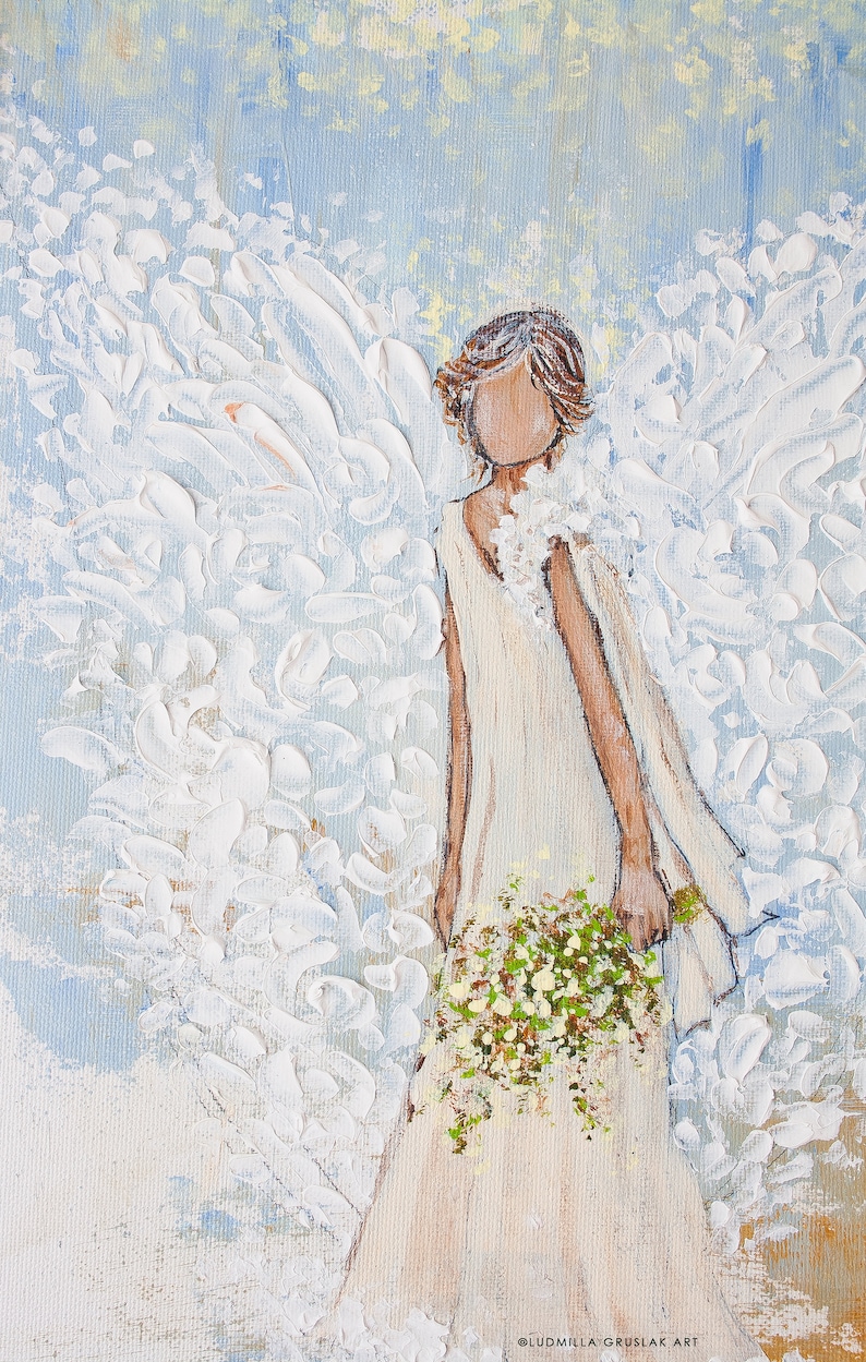 Angel Canvas Art Angel Painting Wall Art art Abstract Art | Etsy