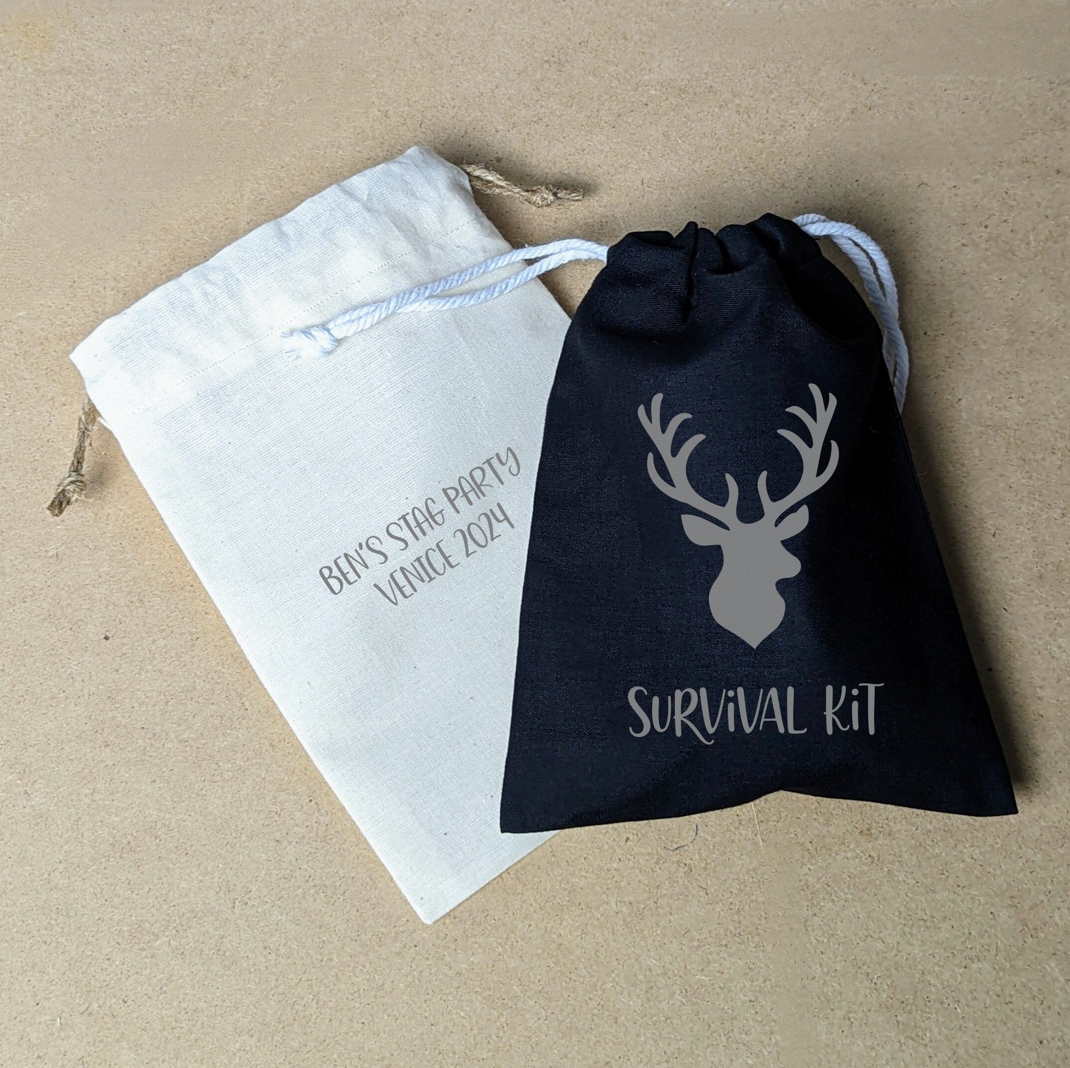 Stag Survival Kit Bag: Optional Custom Text, Bachelor Party Stag Do ...
