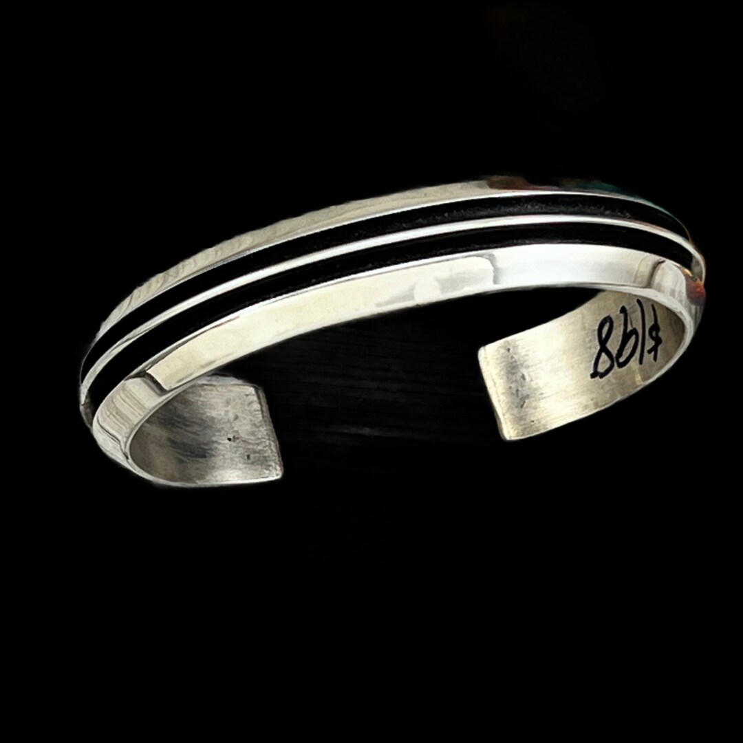 6 3/4 All Silver Modern Rail, Cuff Bracelet, Sterling Silver, Stacker ...