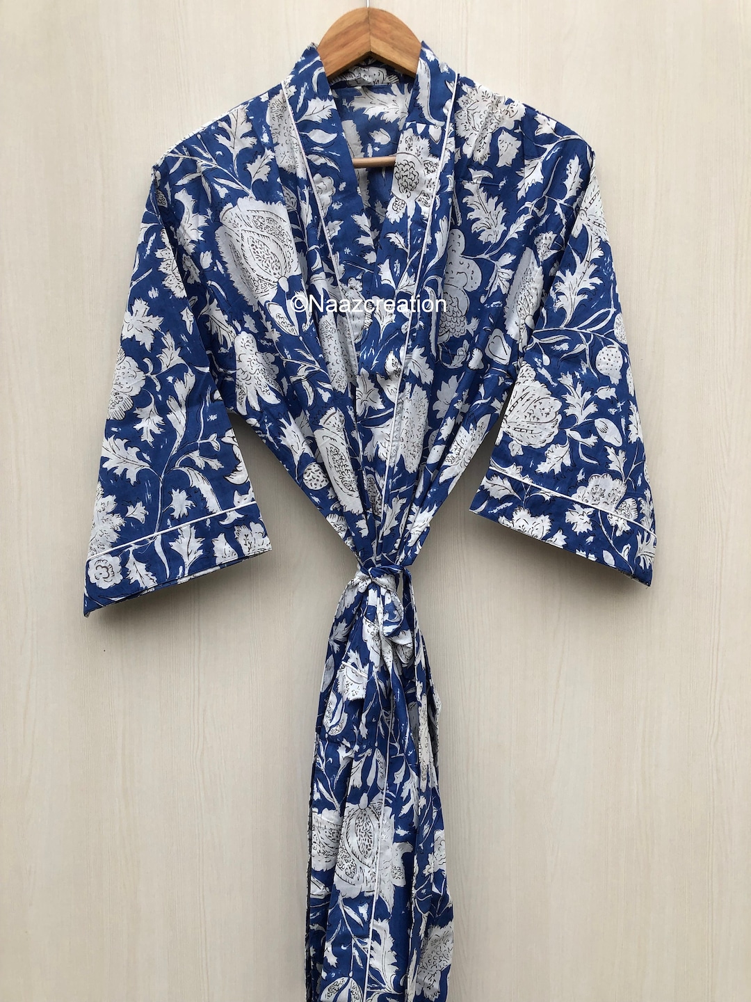 100% Cotton Kimono Robes, Pure Cotton Kimono, Block Print Cotton Kimono ...