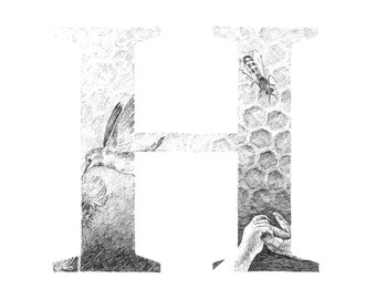 Drawing Designs For Letter H