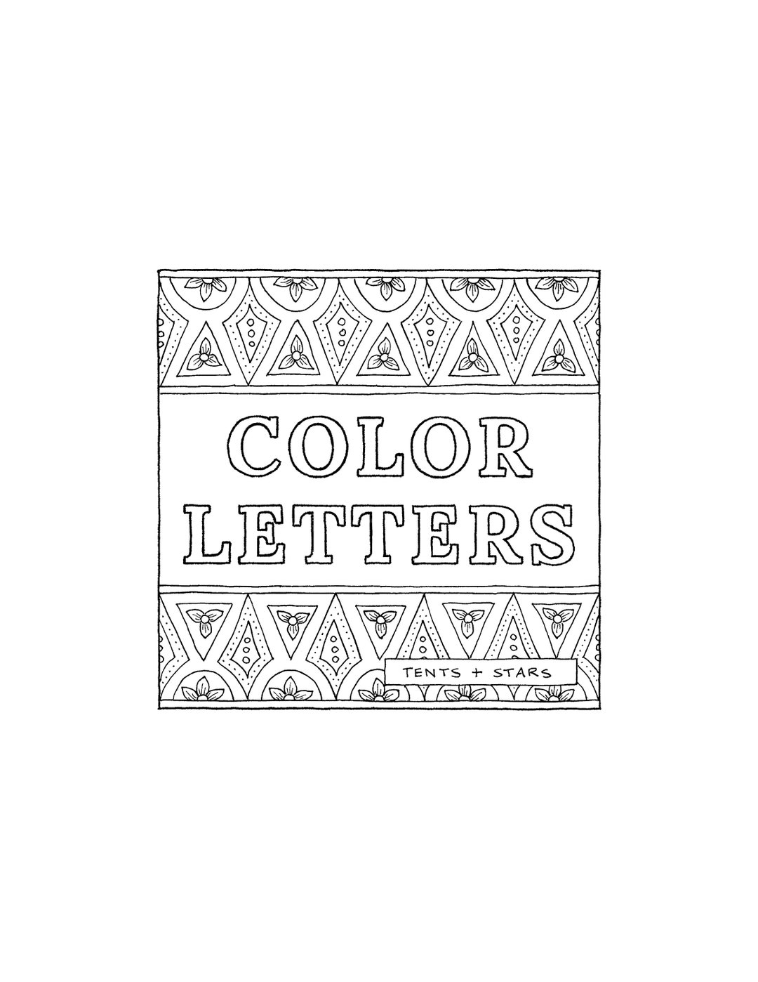 Alphabet Coloring Book, Instant PDF Download, Coloring Pages, Hand ...