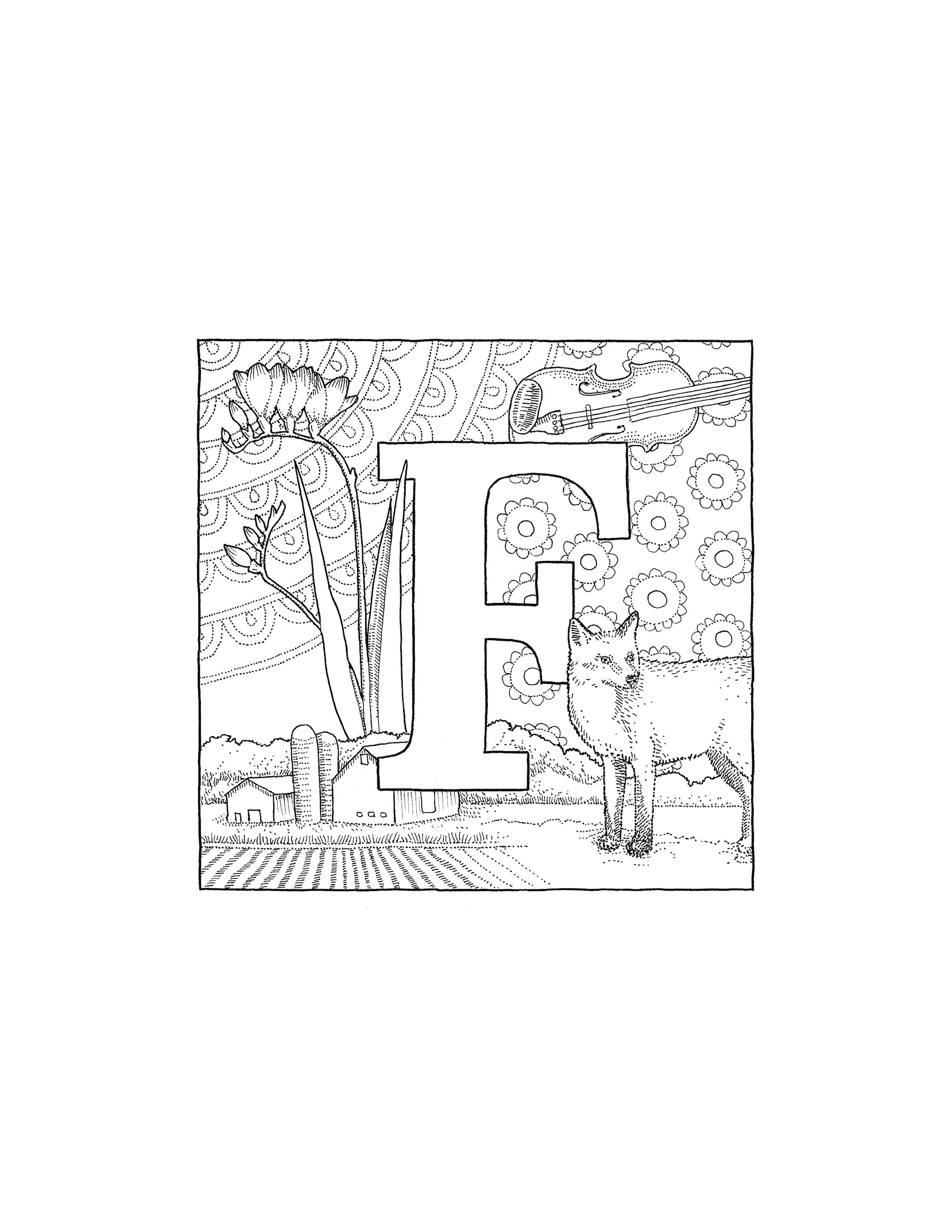 Alphabet Coloring Book, Instant PDF Download, Coloring Pages, Hand ...