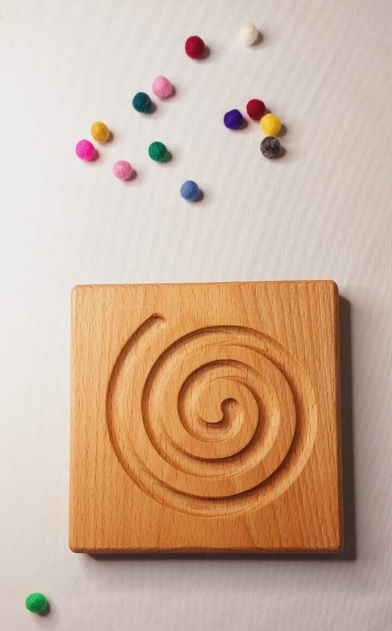 Spiral Circle Breathing Board Wooden Mindfulness | Montessori Kids Calm ...